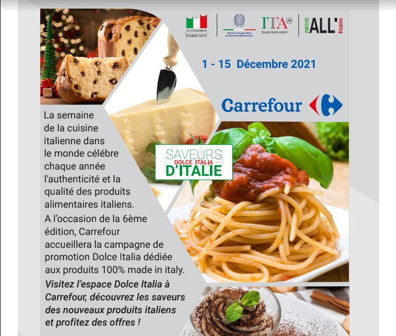 Carrefour célèbre la semaine de la cuisine italienne à l’espace « Dolce ...